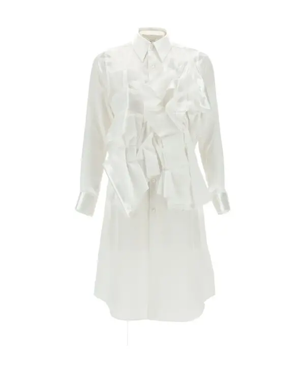 Comme Des Garçons Long-sleeved Ruffled Dress