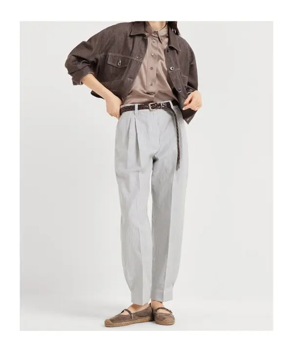 Brunello Cucinelli Short-sleeved Buttoned Blouse