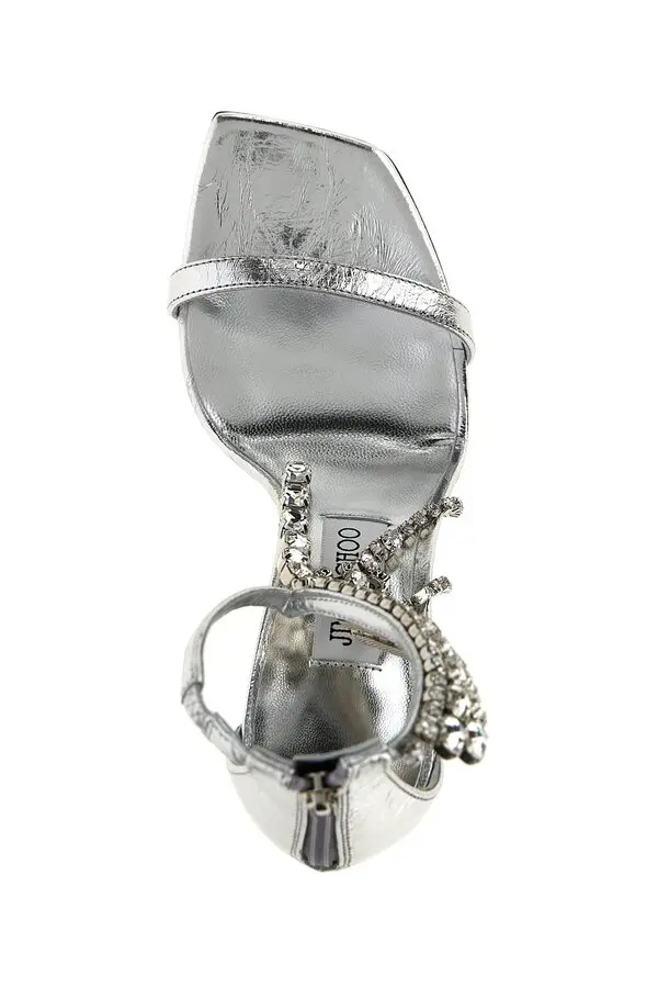 JIMMY CHOO Verity Embellished Strap Heeled Sandals