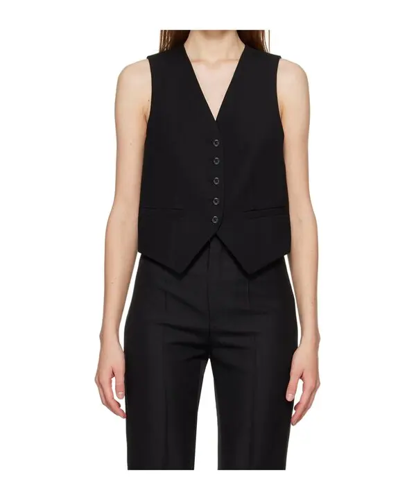 THE FRANKIE SHOP Gelso Single-breasted Wool Waistcoat
