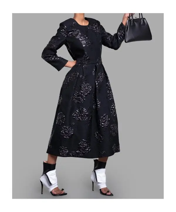 Comme Des Garçons Graphic Print Long Sleeve Dress