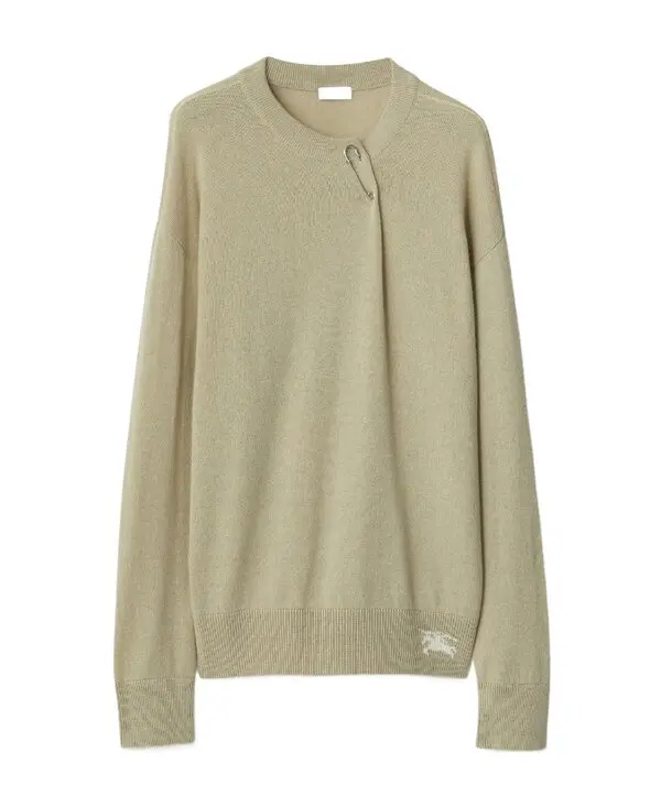 Burberry Cashmere Jumper With Paperclip Detail - Nude