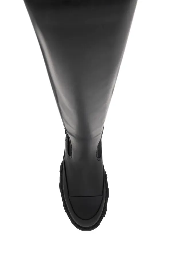 GANNI Stitch Cleated High Chelsea Boots