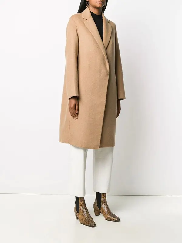 Vince Buttoned Oversized Robe Coat - Nude