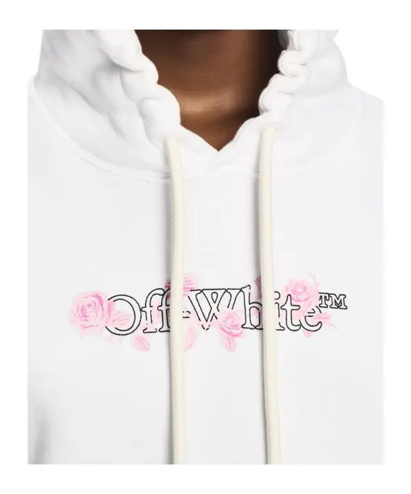 Off-White Bookish Rose Cropped Hoodie