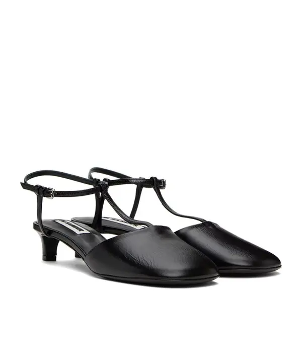 JIL SANDER T-bar Square Toe Pumps