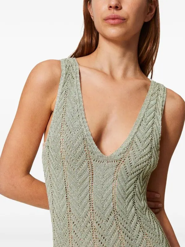 TWINSET Lurex Knit Midi Dress