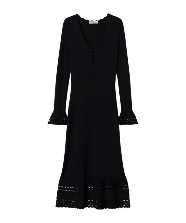 TWINSET Scallop-trim Midi Dress