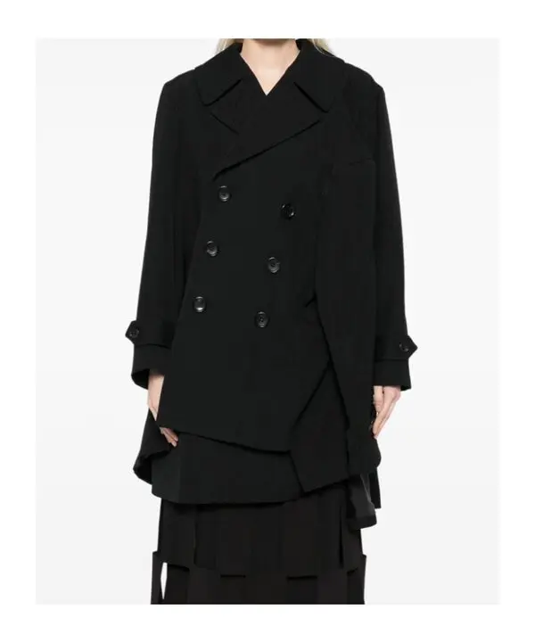 Comme Des Garçons Double-breasted Gabardine Jacket