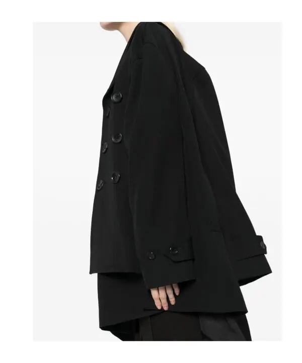 Comme Des Garçons Double-breasted Gabardine Jacket