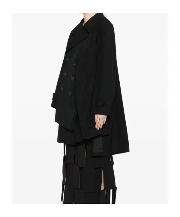 Comme Des Garçons Double-breasted Gabardine Jacket