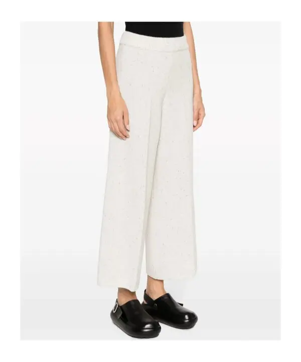 JOSEPH Flared Tweed Cropped Trousers