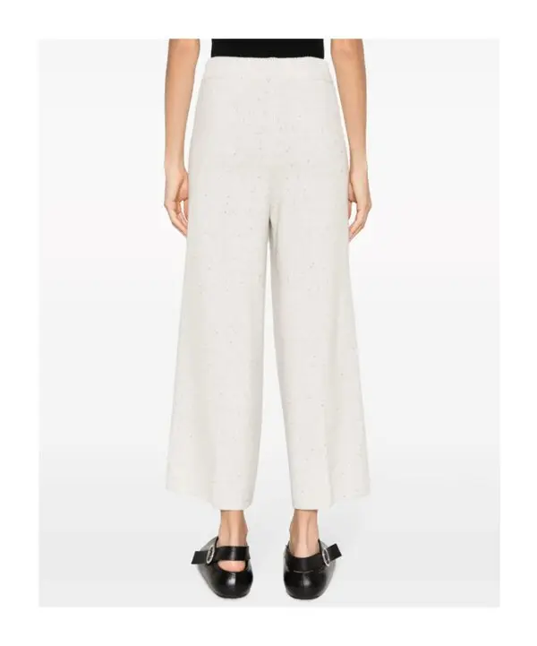 JOSEPH Flared Tweed Cropped Trousers