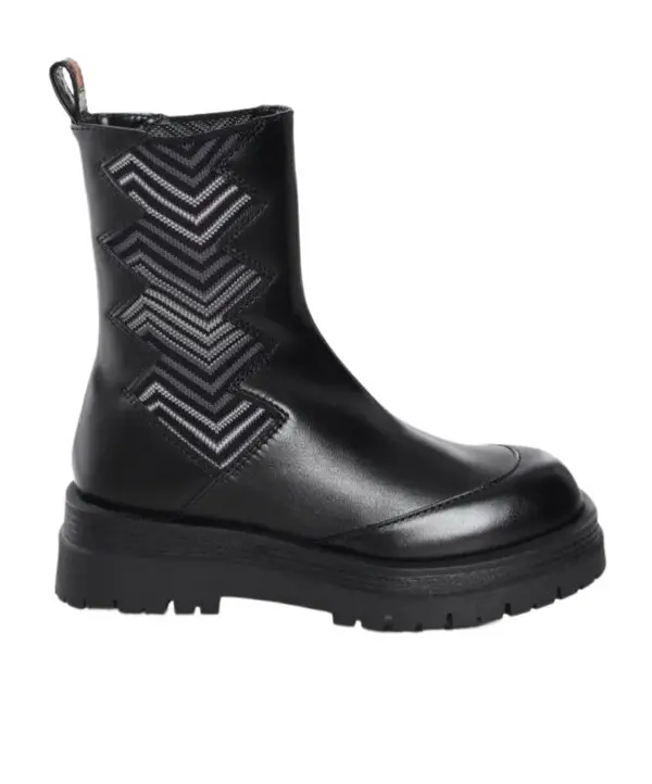 Missoni Embroidered-design Calf Leather Boots