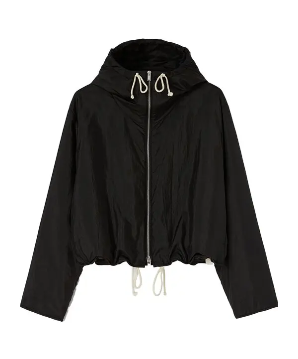 JIL SANDER Zip-up Hooded Drawstring Padded Jacket