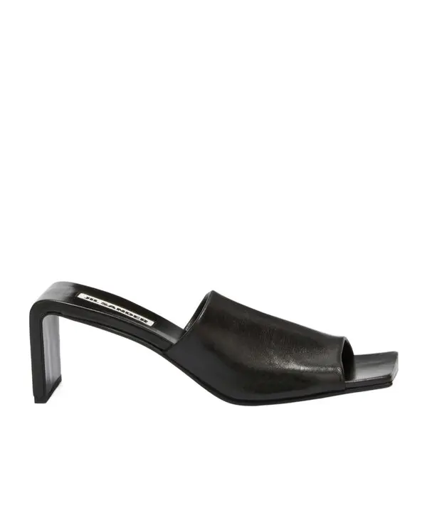 JIL SANDER Square-toe Mid Heel Sandals