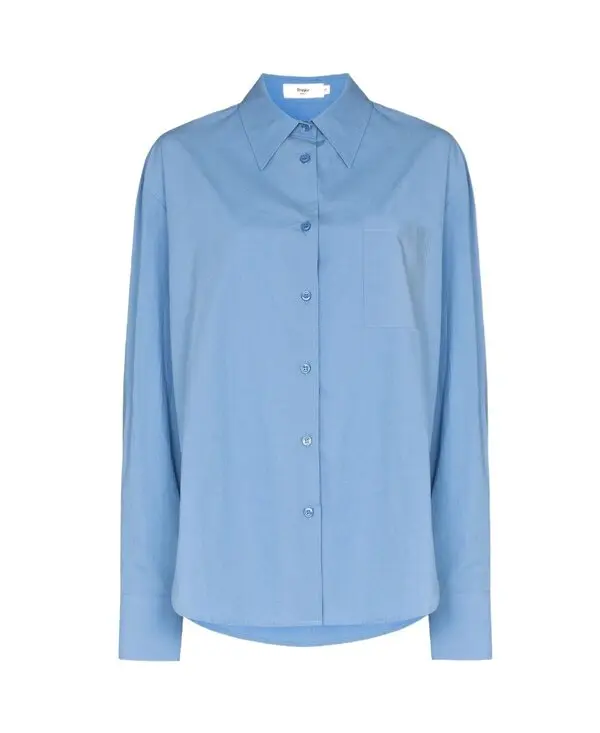 THE FRANKIE SHOP Lui Oversized Shirt - Blue