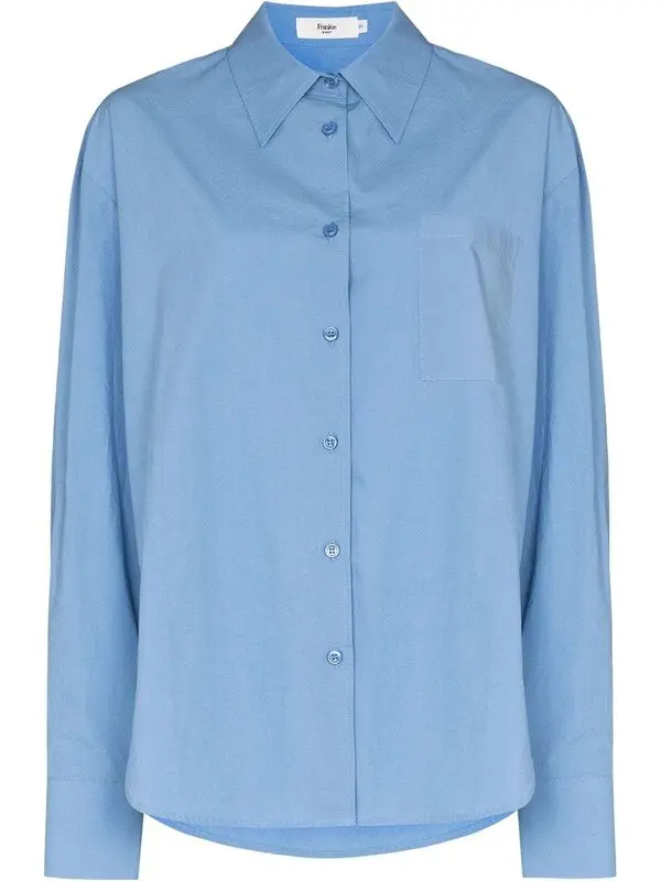 THE FRANKIE SHOP Lui Oversized Shirt - Blue