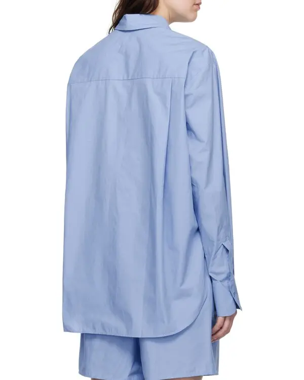 THE FRANKIE SHOP Lui Oversized Shirt - Blue