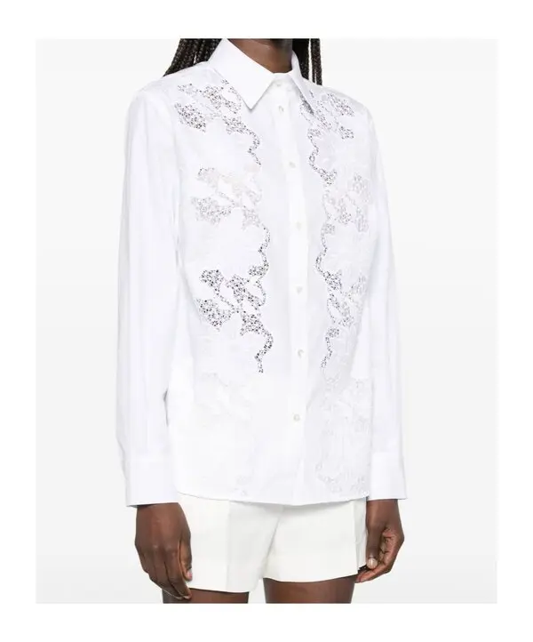 P.a.r.o.s.h Lace Panelled Long-sleeve Shirt