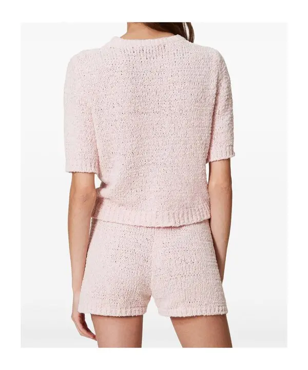TWINSET Oval T Button Cropped Jumper