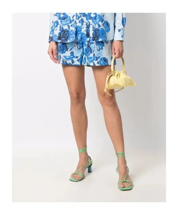 P.a.r.o.s.h Floral-print High-waisted Shorts