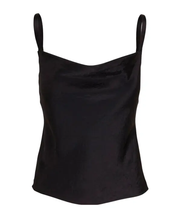 Vince Cowl-neck Cami Top - Black