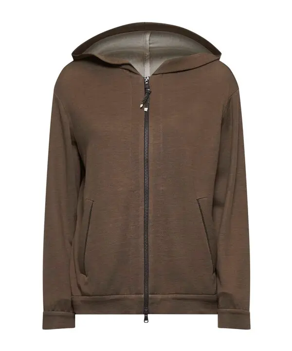 Brunello Cucinelli Zipped Hoodie - Brown
