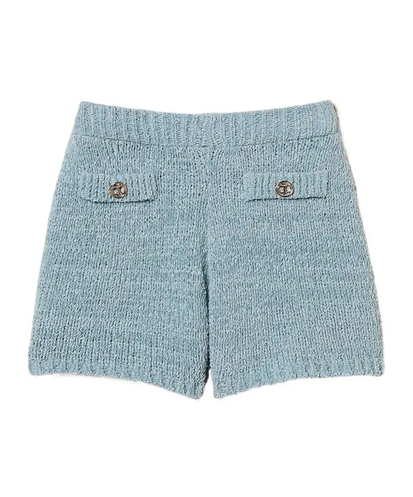 TWINSET Oval T Button-detail Shorts