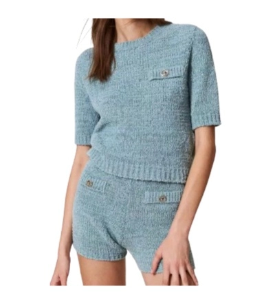 TWINSET Oval T Button-detail Shorts