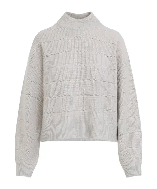 Brunello Cucinelli High-neck Cropped Jumper