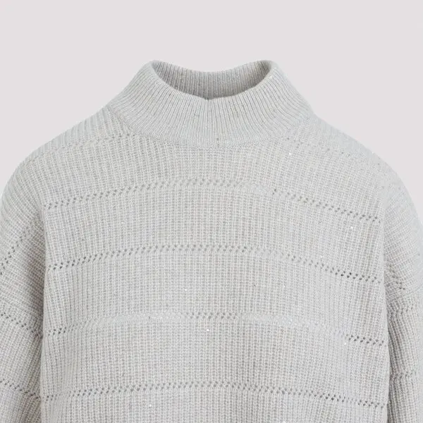 Brunello Cucinelli High-neck Cropped Jumper