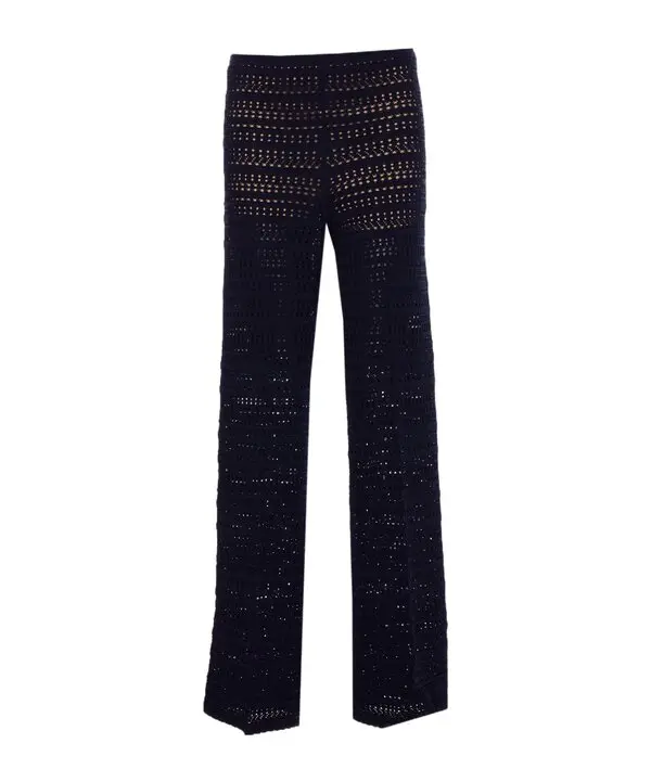 TWINSET Logo Plaque Open Knitted Trousers