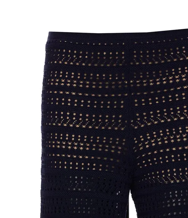 TWINSET Logo Plaque Open Knitted Trousers