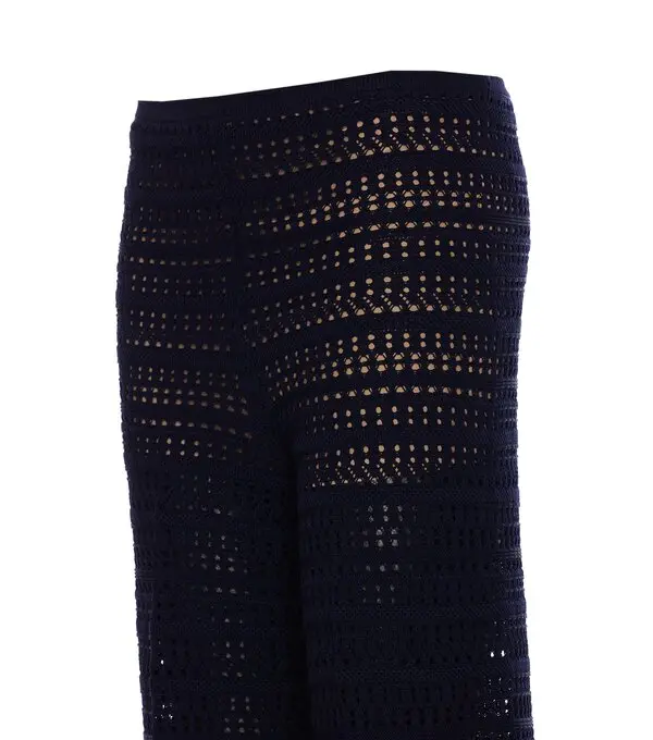 TWINSET Logo Plaque Open Knitted Trousers