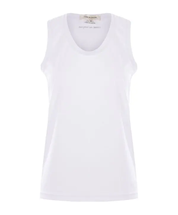 Comme Des Garçons Logo Printed Tank Top