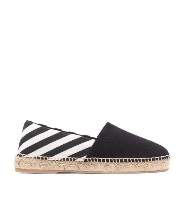 Off-White Diag-stripe Espadrilles - Black