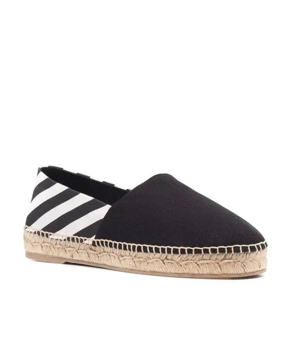 Off-White Diag-stripe Espadrilles - Black
