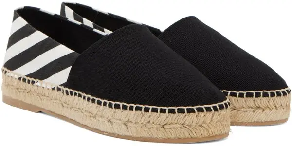 Off-White Diag-stripe Espadrilles - Black