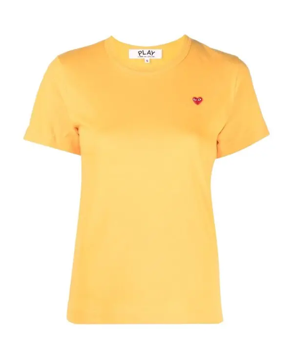 Play Comme Des Garcon Embroidered Logo Crewneck T-shirt