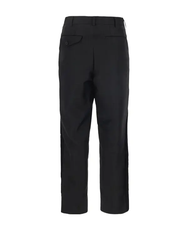 Comme Des Garçons Fringed Straight-leg Tailored Trousers