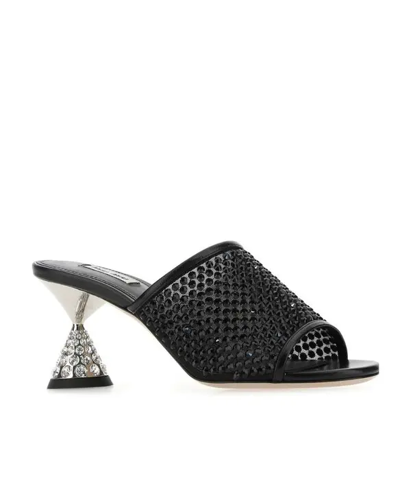 Miu Miu Embellished Slip-on Sandals