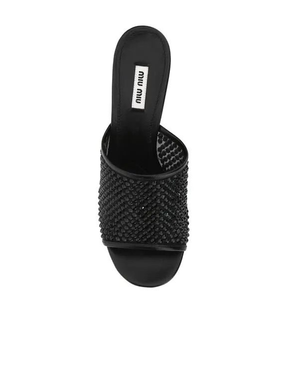 Miu Miu Embellished Slip-on Sandals