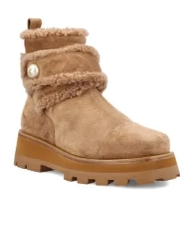JIMMY CHOO Shearling-trimmed Platform Boots