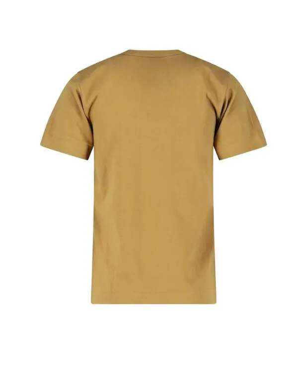 Play Comme Des Garcon Cotton Embroidered-logo T-shirt - Nude