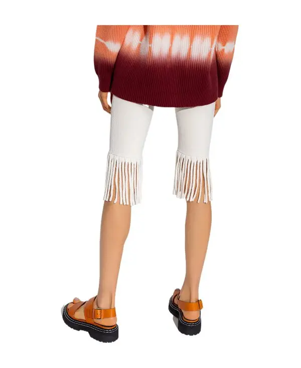 Proenza Schouler High Waist Fringed Edge Biker Shorts