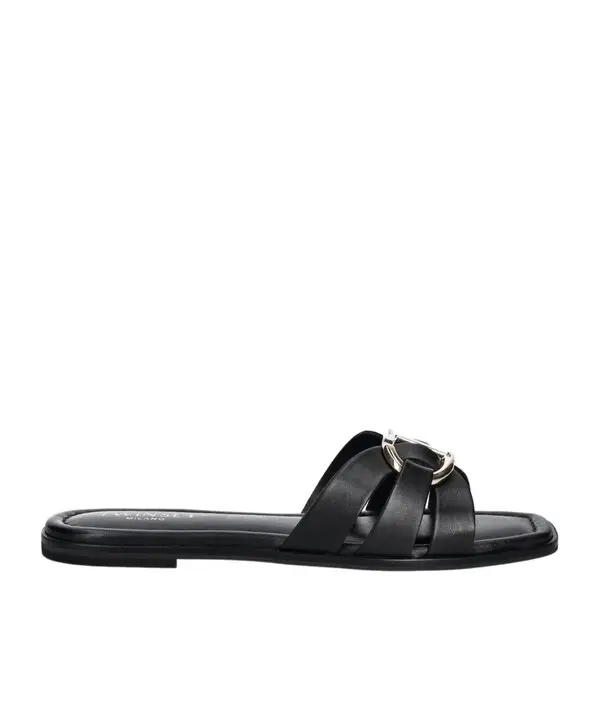 TWINSET Logo Buckle Slip-on Sandals