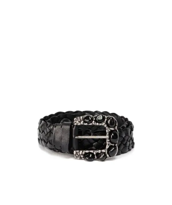 P.a.r.o.s.h Embellished-buckle Belt - Black