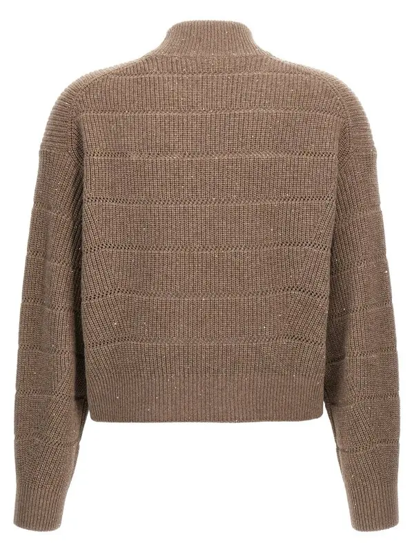 Brunello Cucinelli High-neck Cropped Jumper