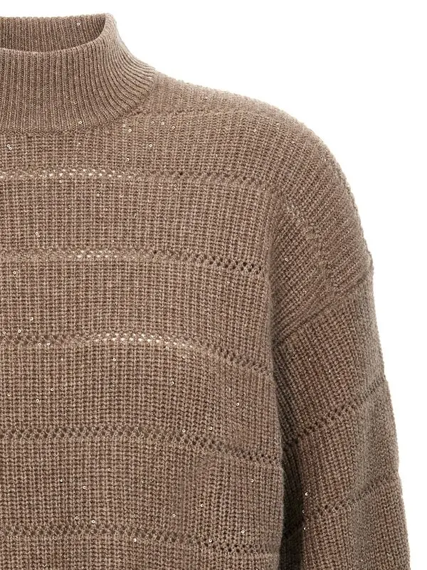 Brunello Cucinelli High-neck Cropped Jumper